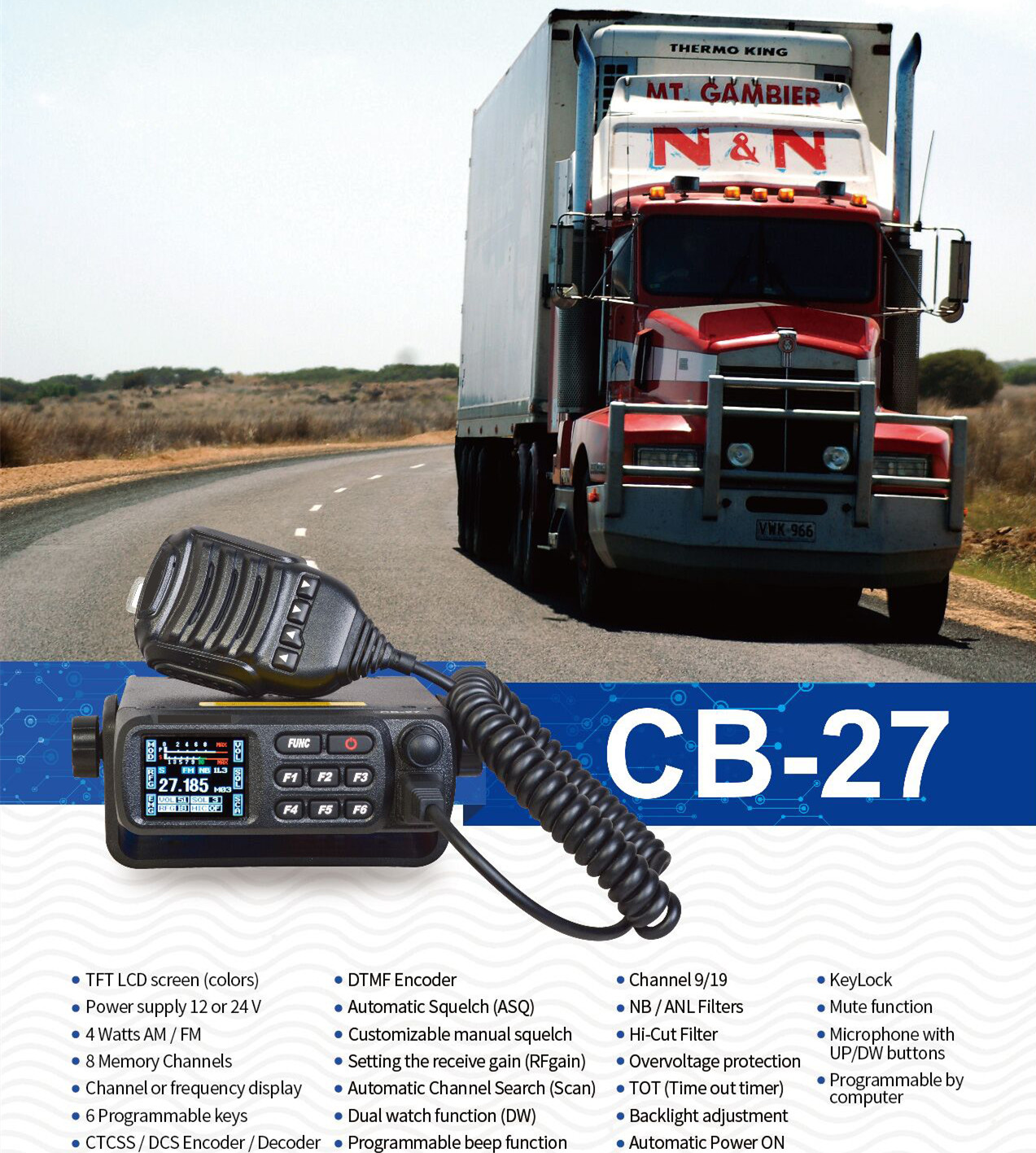 Hotselling Cheap Small Car CB-27 CB Radios QYT CB-27 Citizen Band ...