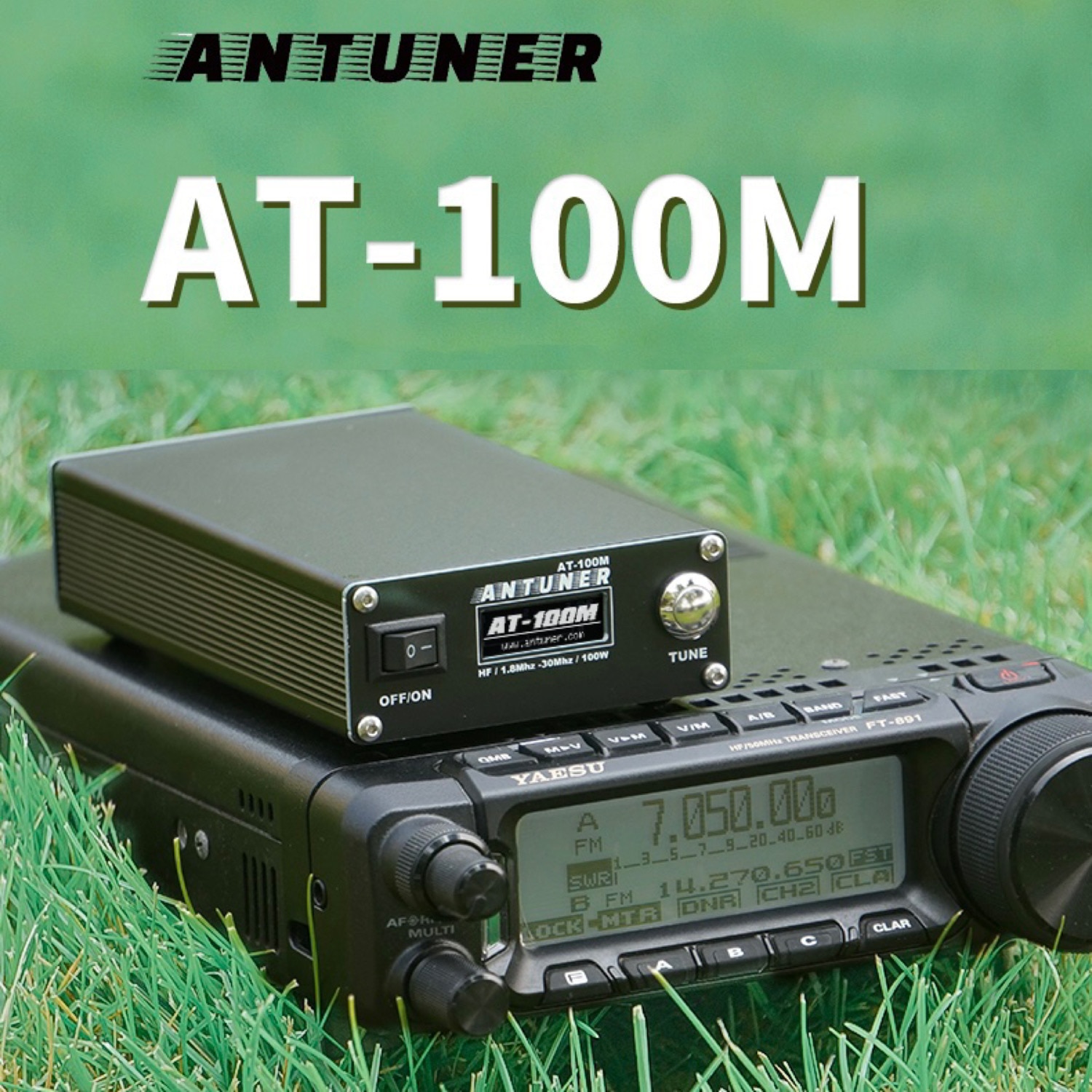 100W Antenna Tuner ANTUNER AT-100M For HF Radio USDX G1M FT-818 Ham ...