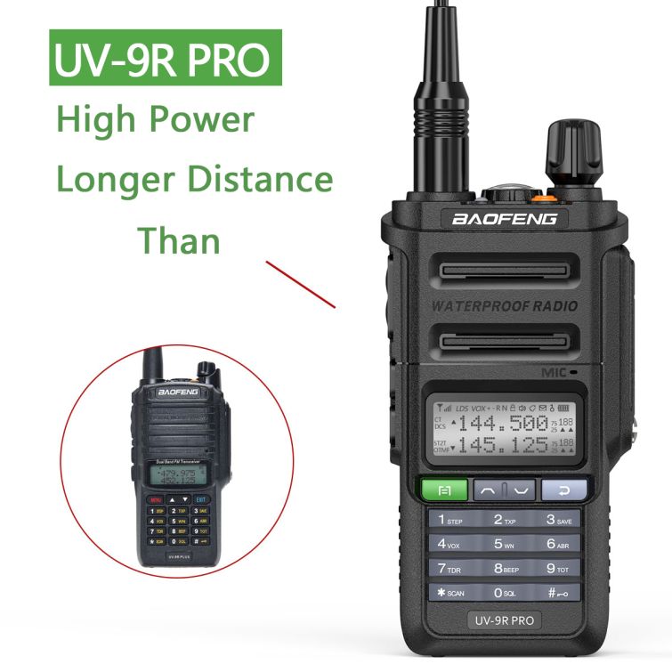 2023 Baofeng UV-9R Pro V1 V2 Waterproof IP68 Walkie Talkie - ALAFONE