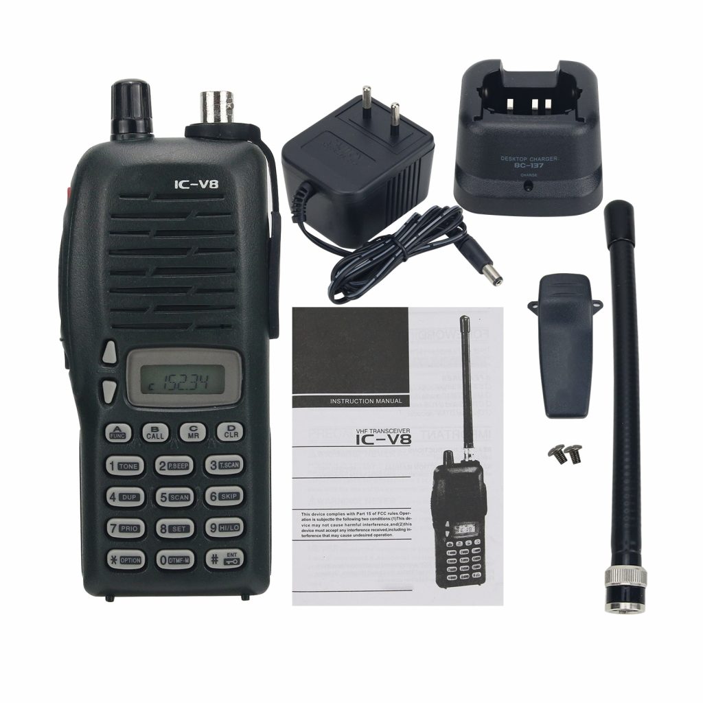 ICOM IC-V8 VHF Transceiver 5.5W ICOM V8 Portable VHF Radio - ALAFONE