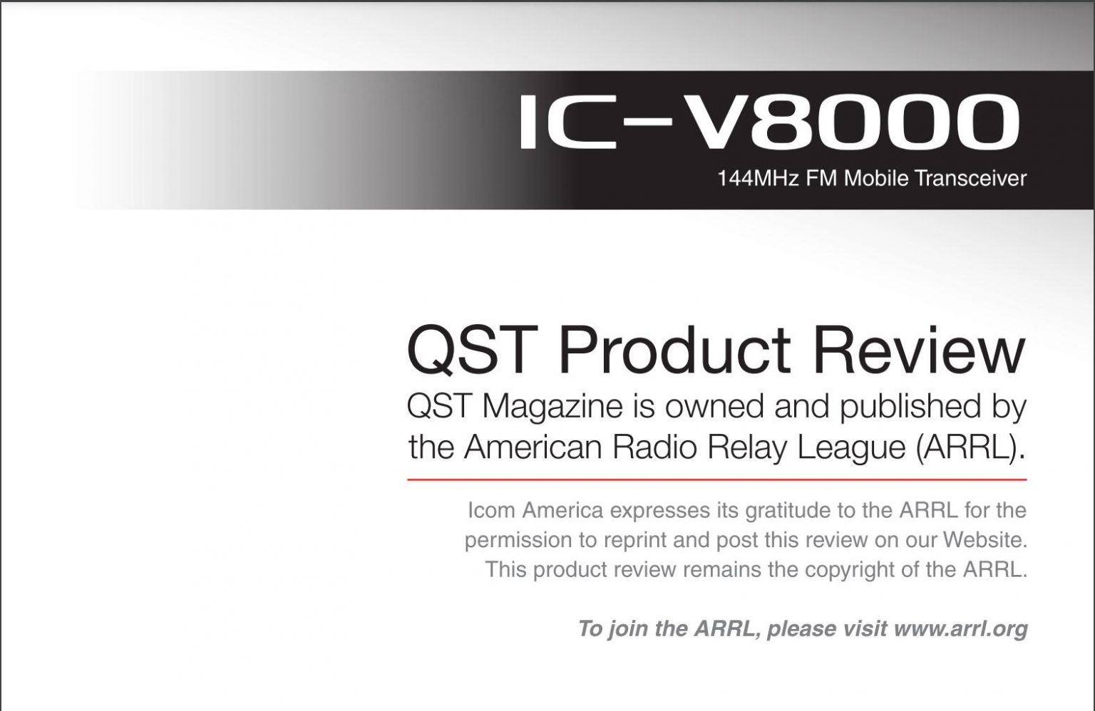 ICOM IC-V8000 Powerful 75W VHF 2M FM 144MHz Mobile Base Radio