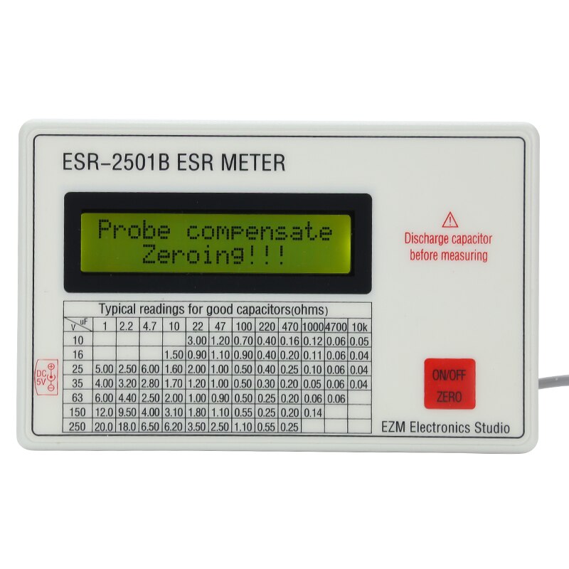 New ESR2501B ESR Meter DCR ESR-2501B Tester - ALAFONE