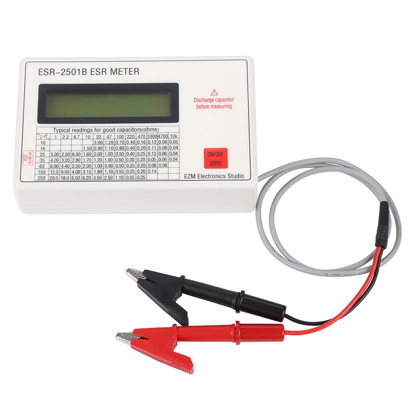 New ESR2501B ESR Meter DCR ESR-2501B Tester