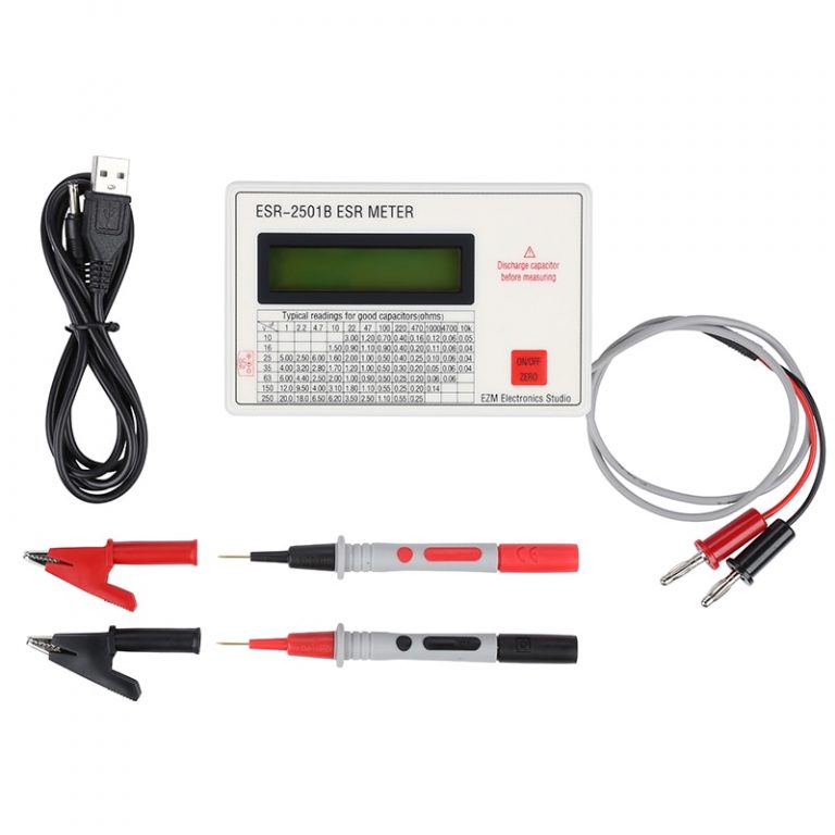 New ESR2501B ESR Meter DCR ESR-2501B Tester - ALAFONE