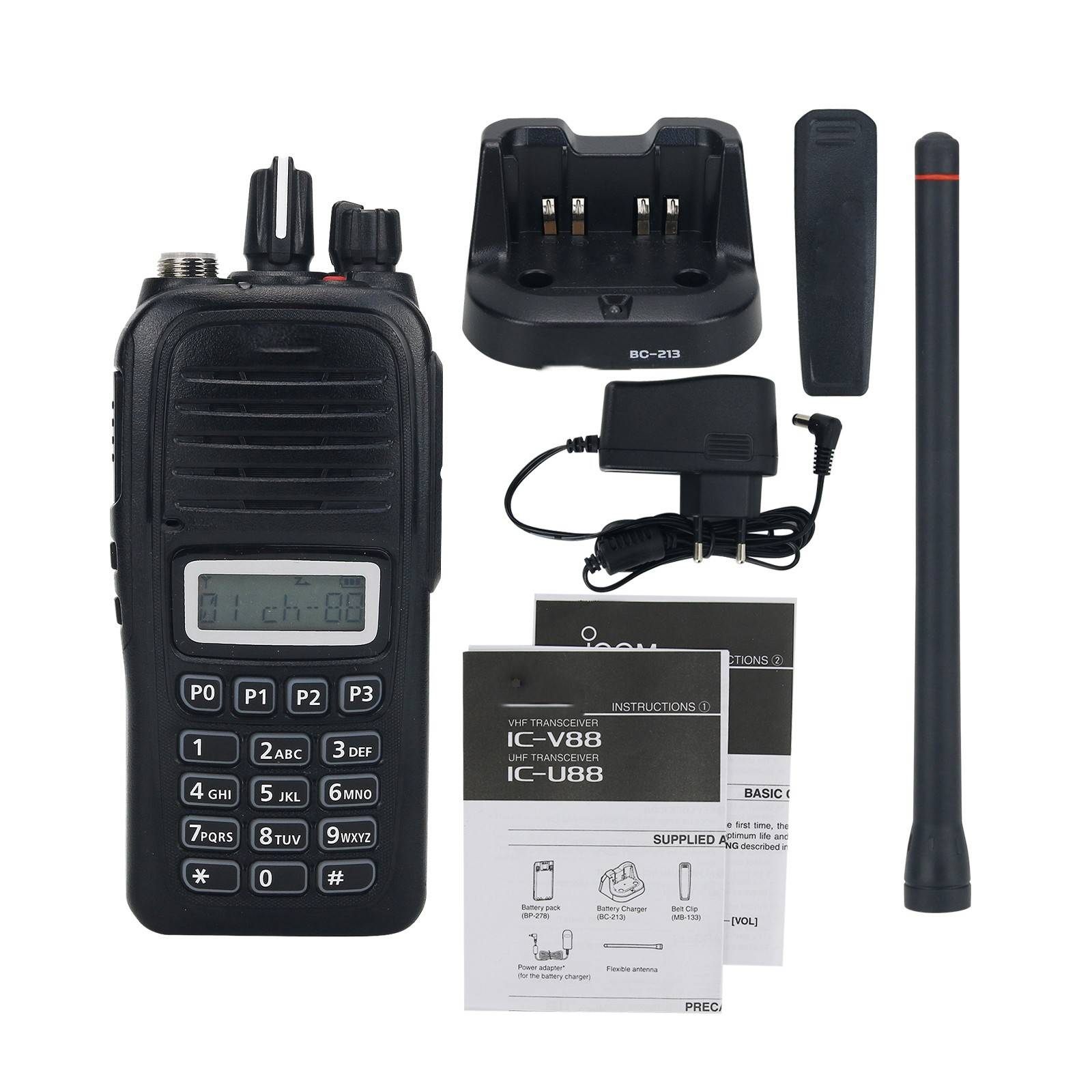ICOM IC V88 Waterproof VHF Handheld Transceiver ICOM IC-V88 Radios - ALAFONE