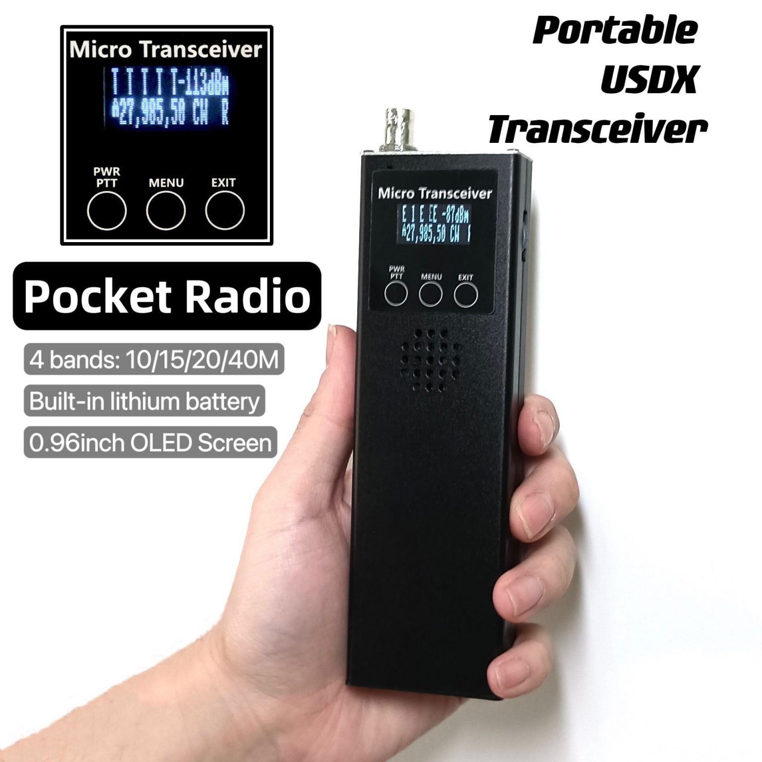 Mini Pocket Radio USDX HF band QRP SSB / CW Micro Transceiver - ALAFONE