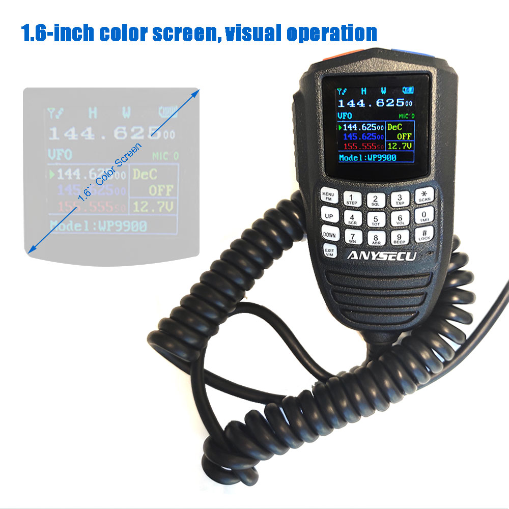 New Arrival Anysecu WP-9900 Dual Band Mini Mobile Radio WP9900 with Programming Cable - ALAFONE