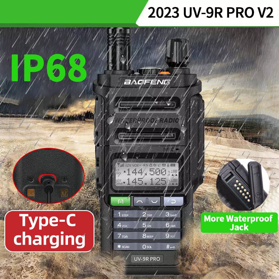 2023 Baofeng UV-9R Pro V1 V2 Waterproof IP68 Walkie Talkie - ALAFONE