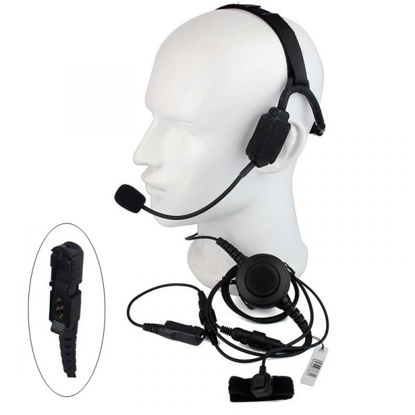 Military Bone Conduction Tactical Headset Boom Microphone For Motorola ...