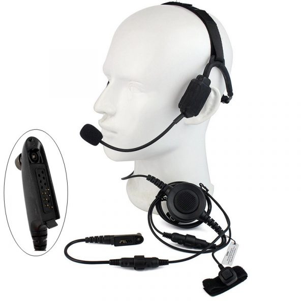 For Motorola HT750 HT1250 GP328 GP329 340 380 Military Tactical Headset ...