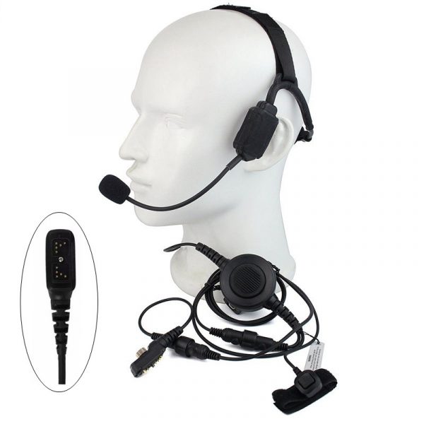 HYT Military Bone Conduction Tactical Headset Boom Microphone For HYT ...