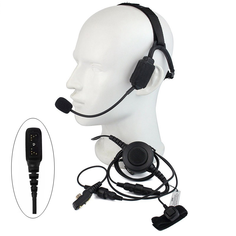 HYT Military Bone Conduction Tactical Headset Boom Microphone For HYT ...