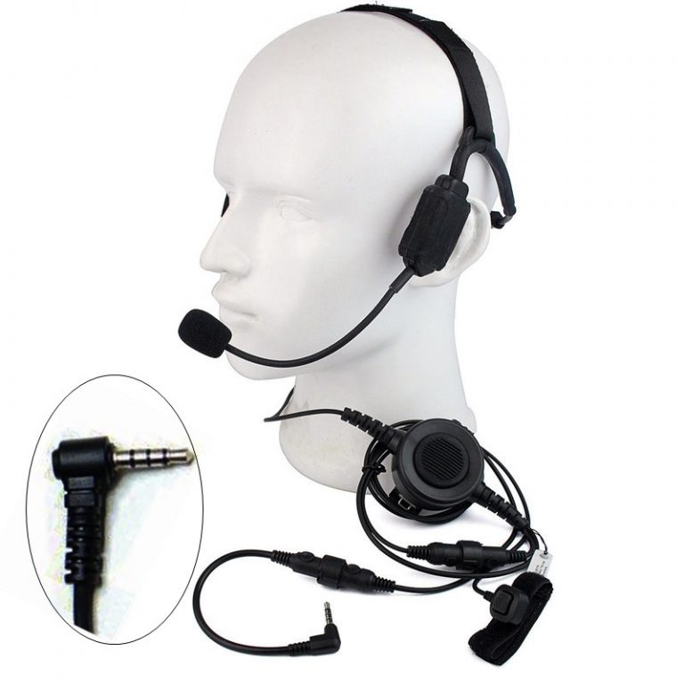 Tactical Headset Microphone Vertex Yaesu VX-3R VX-5R FT-50 FT-60R VX ...