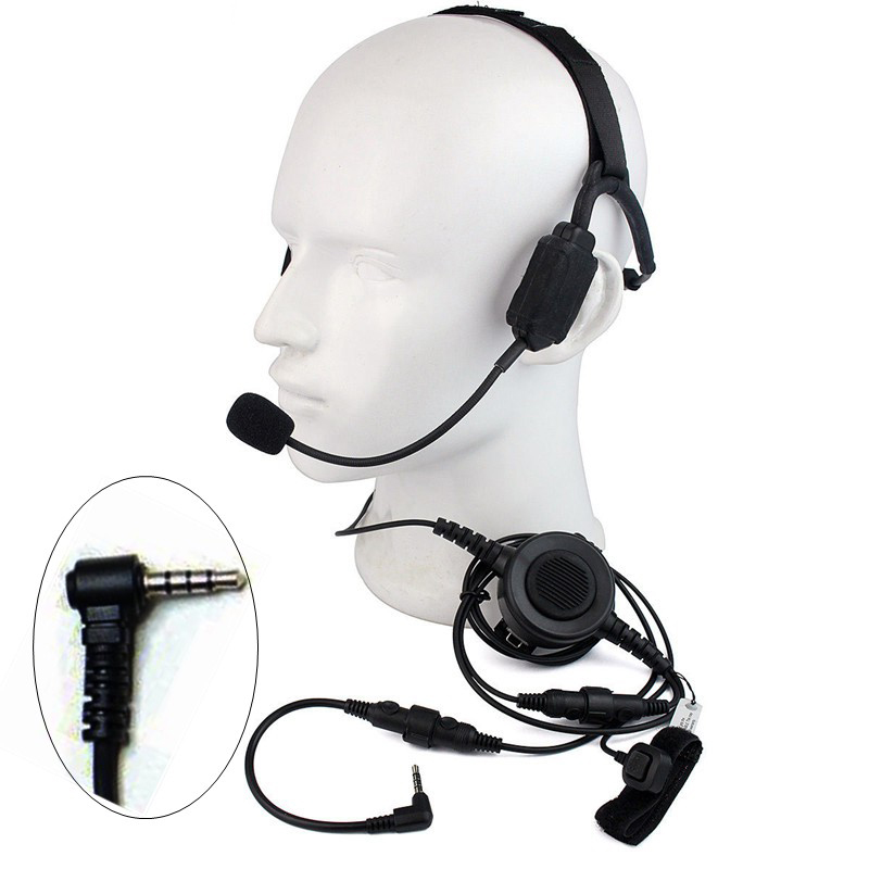 Tactical Headset Microphone Vertex Yaesu VX-3R VX-5R FT-50 FT-60R VX ...