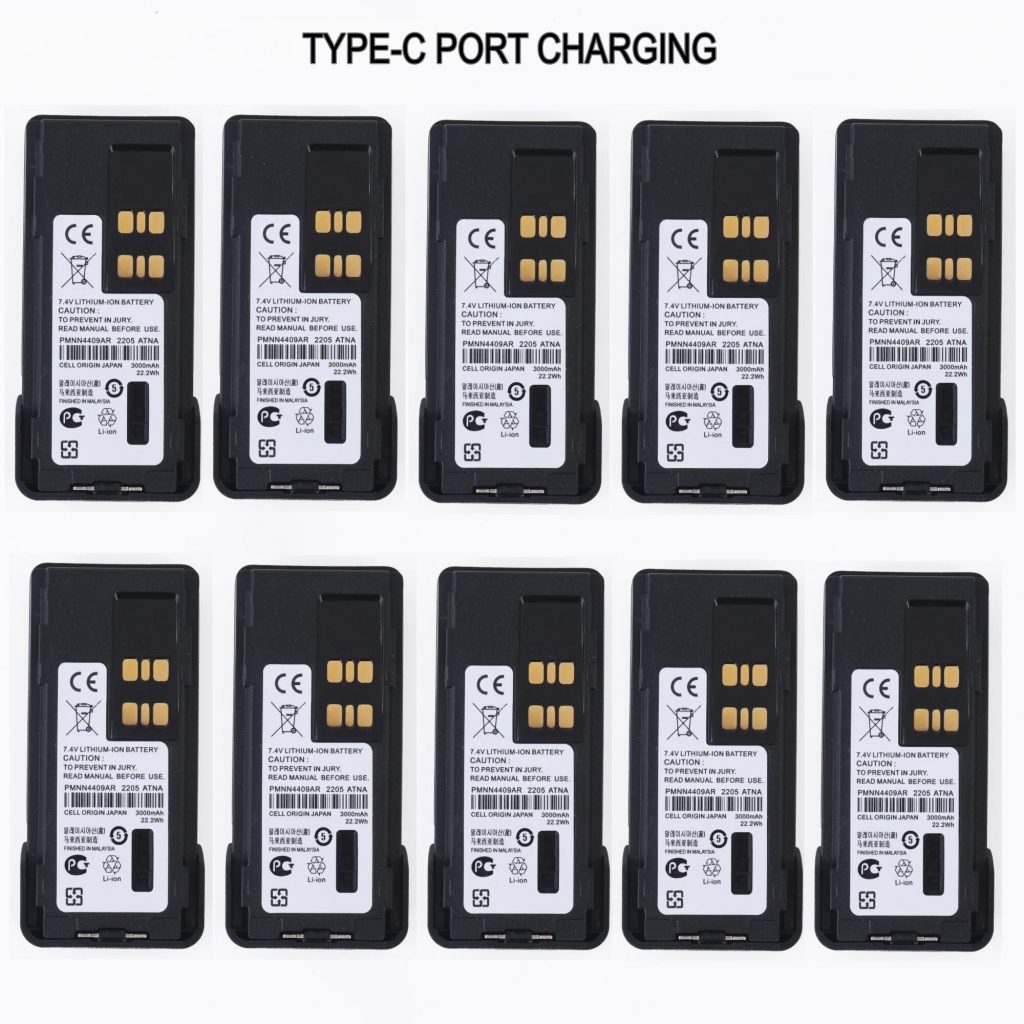 10 Units Replacement Battery TYPE-C for Motorola PMNN4409 PMNN4448 ...