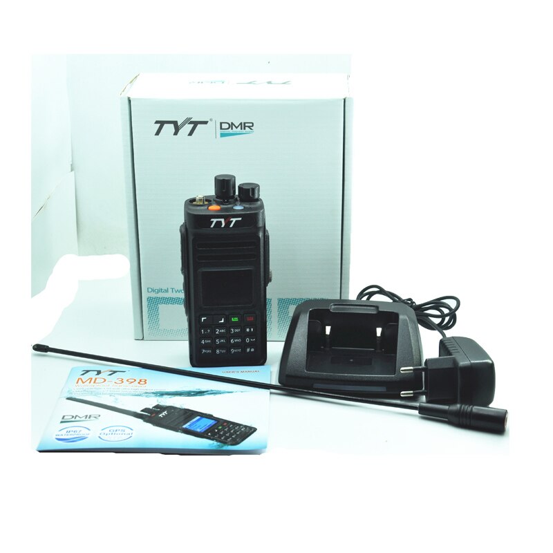New GPS TYT MD398 DMR Radio TYT MD-398 UHF 400-470Mhz Waterproof IP67 ...