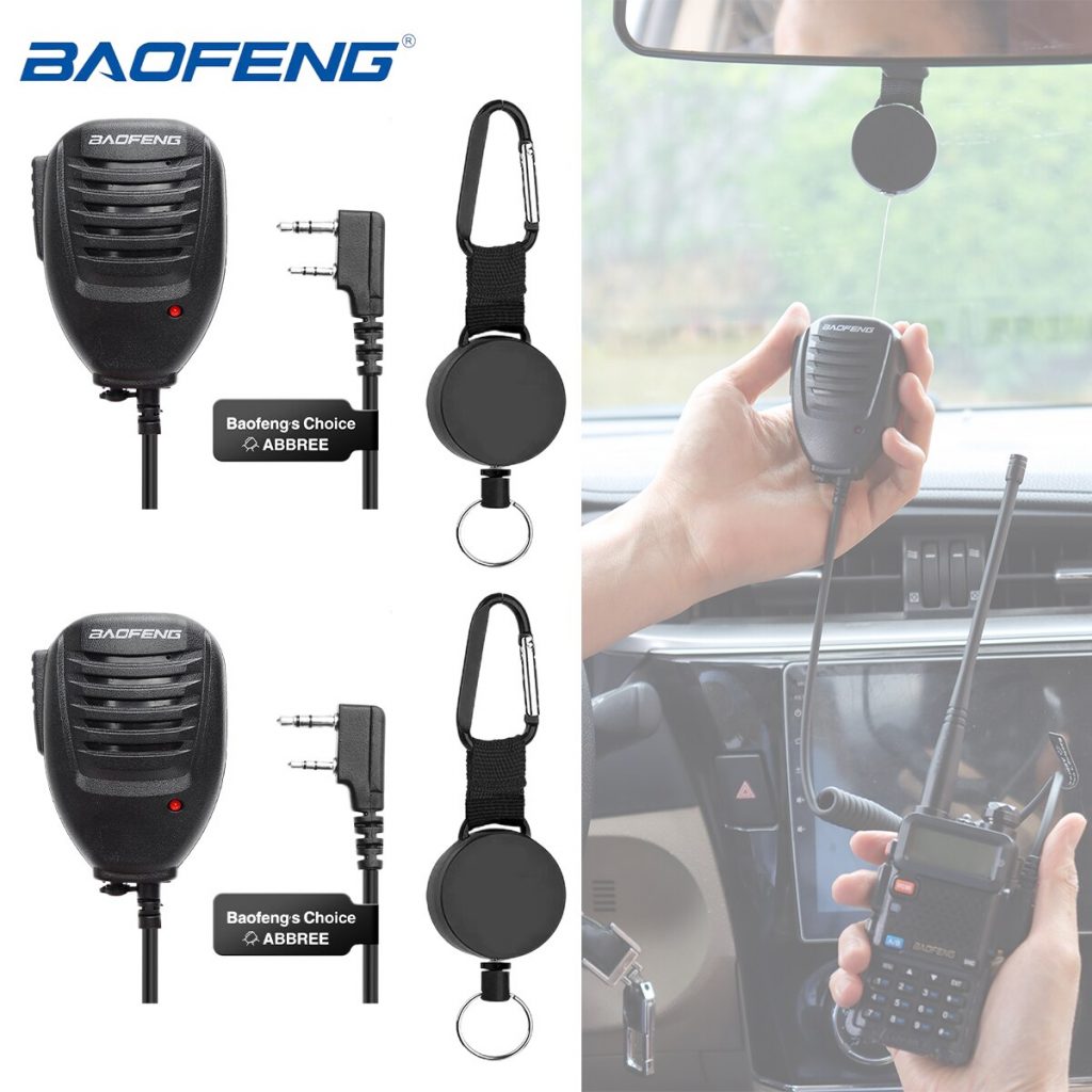 NEW Baofeng Walkie Talkie Handheld Microphone with Tether - ALAFONE