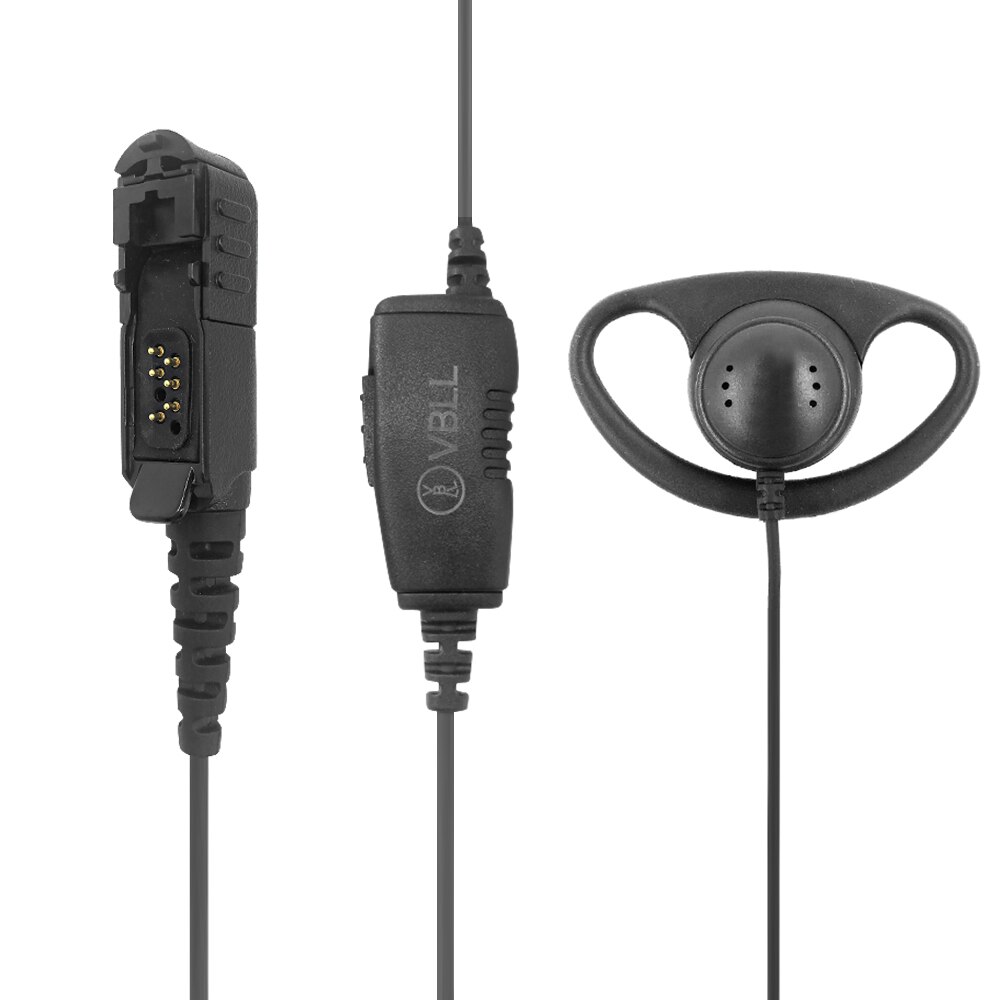 D Shape PTT Mic Earhook Earpiece for Motorola XPR3300 XPR3500 XPR3500e ...