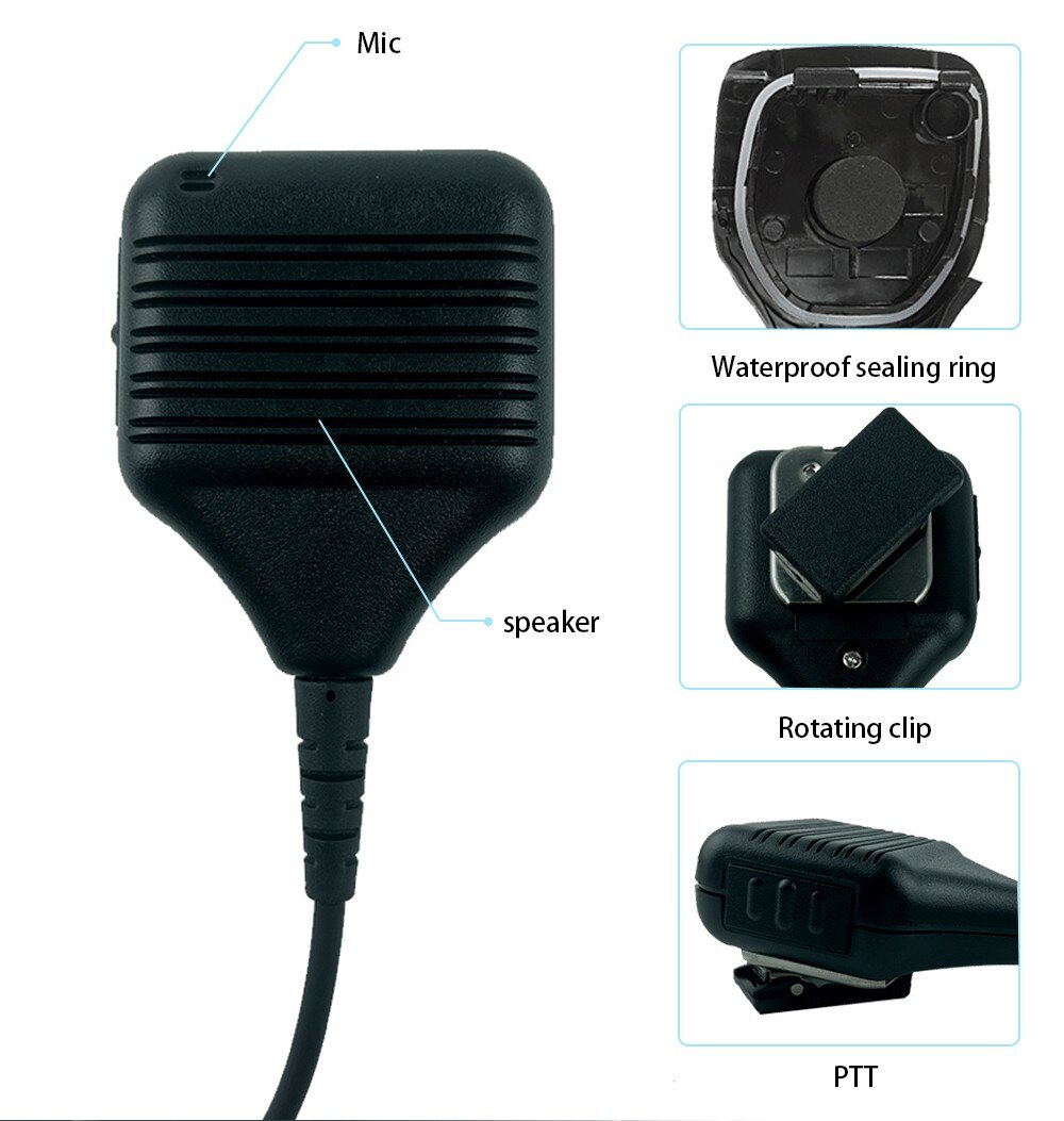 Remote Speaker Mic PTT Handheld Microphone For Kenwood TKTK2402 TK3402 ...