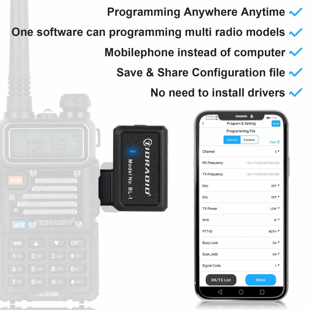 Walkie Talkie Wireless Programmer Phone APP Programming - ALAFONE