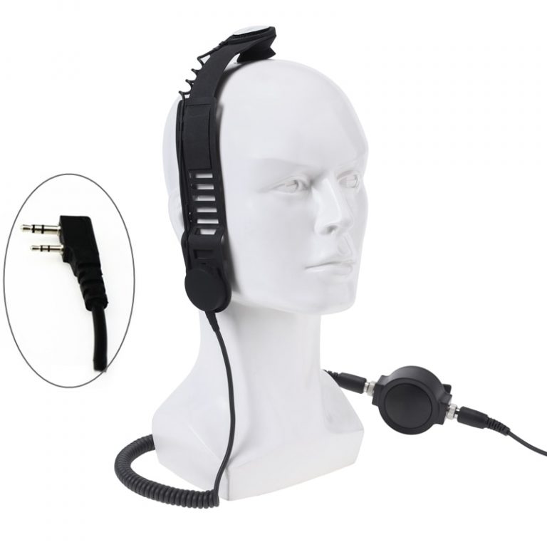 Military Bone Conduction Tactical Headset Boom Microphone For Kenwood ...