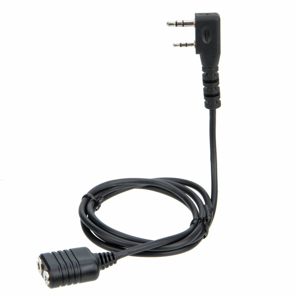 Universal Intercom K type 2 Pin Speaker Mic Headset Earpiece Extension ...