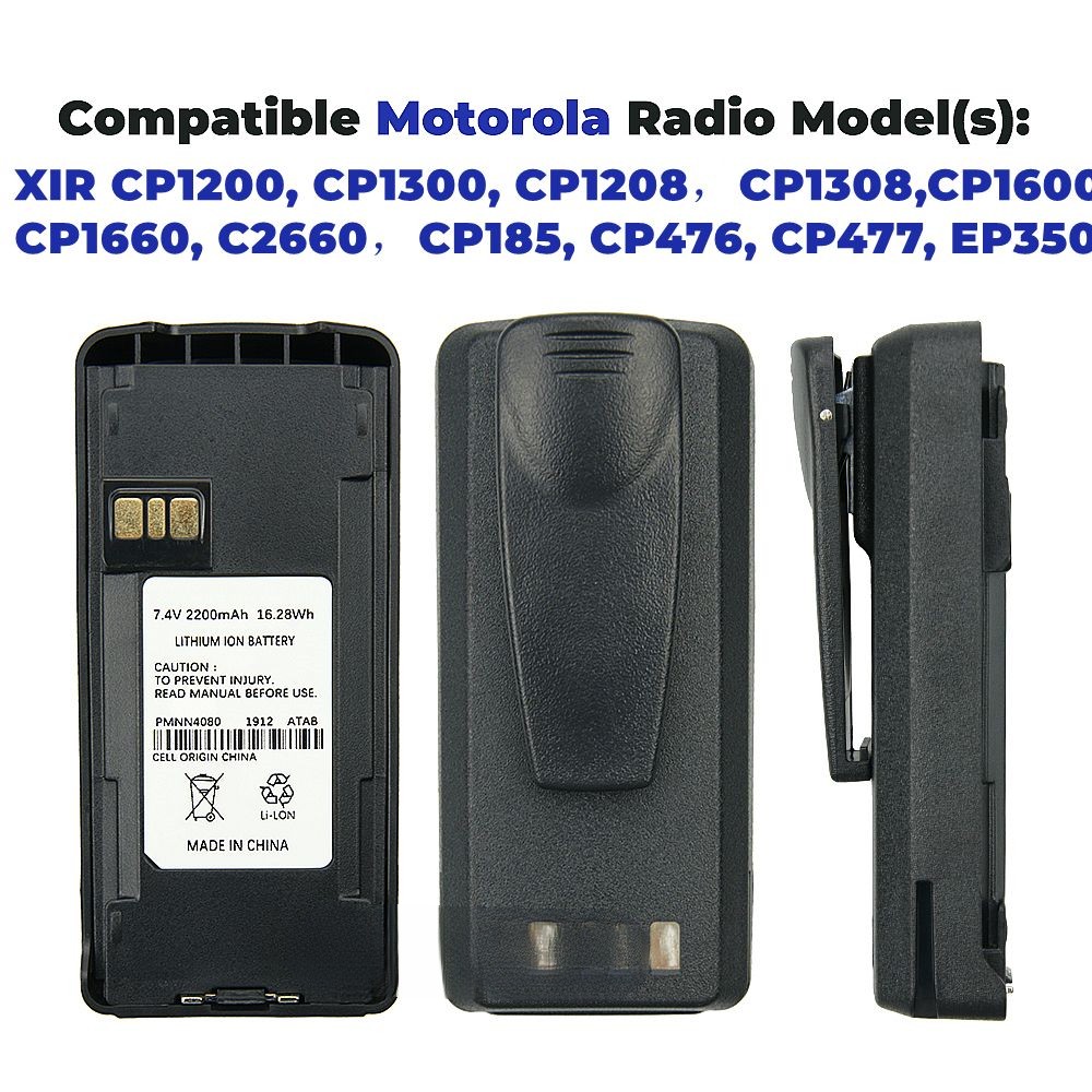 Motorola Batteries PMNN4080 PMNN4081 Battery For CP1600 CP1660 CP1300 ...