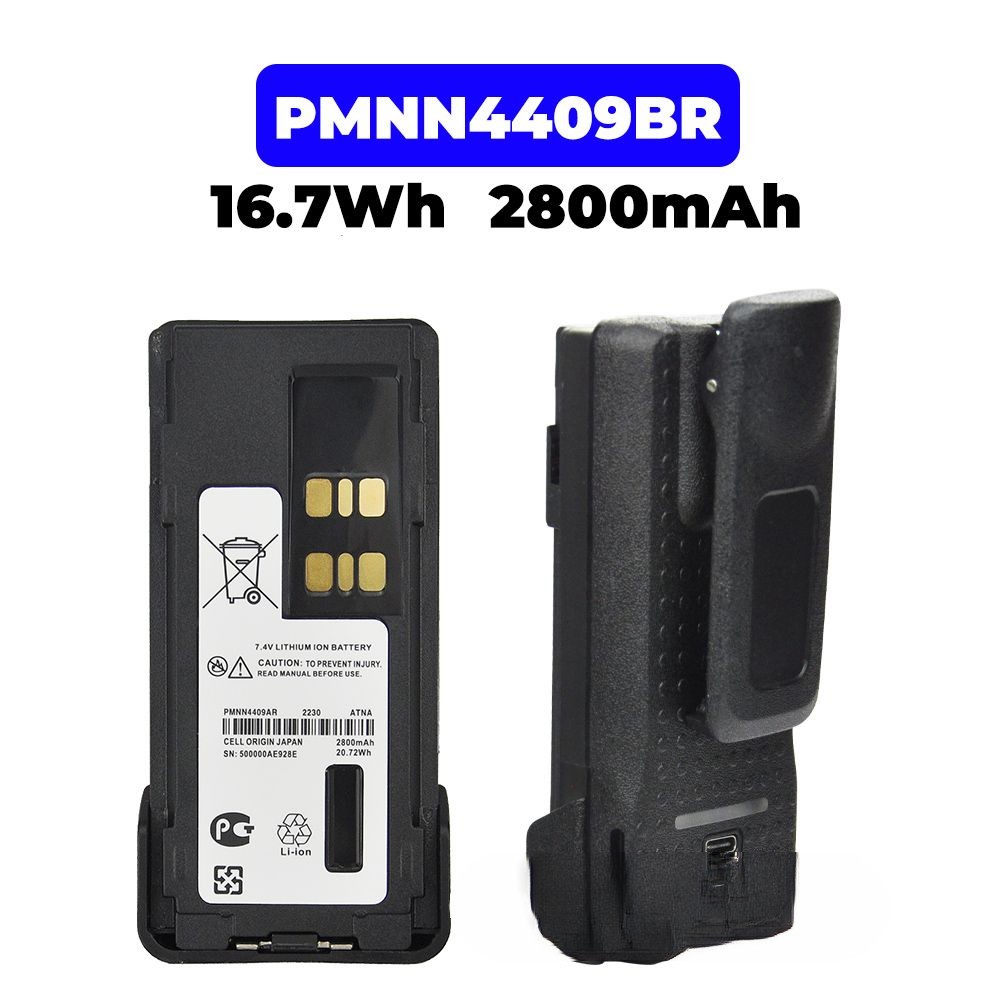 Motorola Radios Replacement Battery PMNN4409BR USB Rechargeable Battery ...