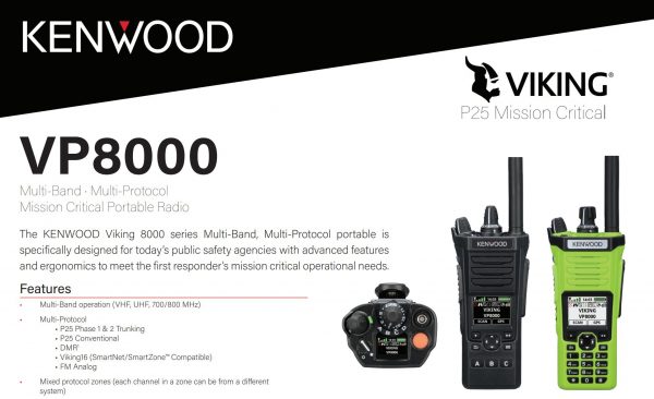 Kenwood Viking VP8000 Multi-band Multi-Protocol Mission Critical ...