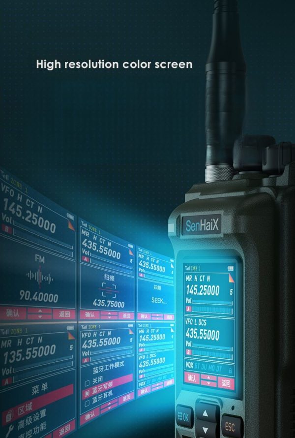 New Arrival Senhaix GT-12 Full Band Air Band UHF VHF PTT DTMF Portable ...