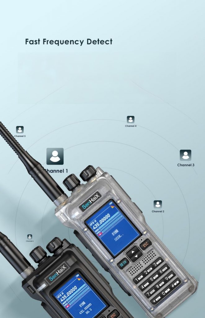 New Arrival Senhaix GT-12 Full Band Air Band UHF VHF PTT DTMF Portable ...