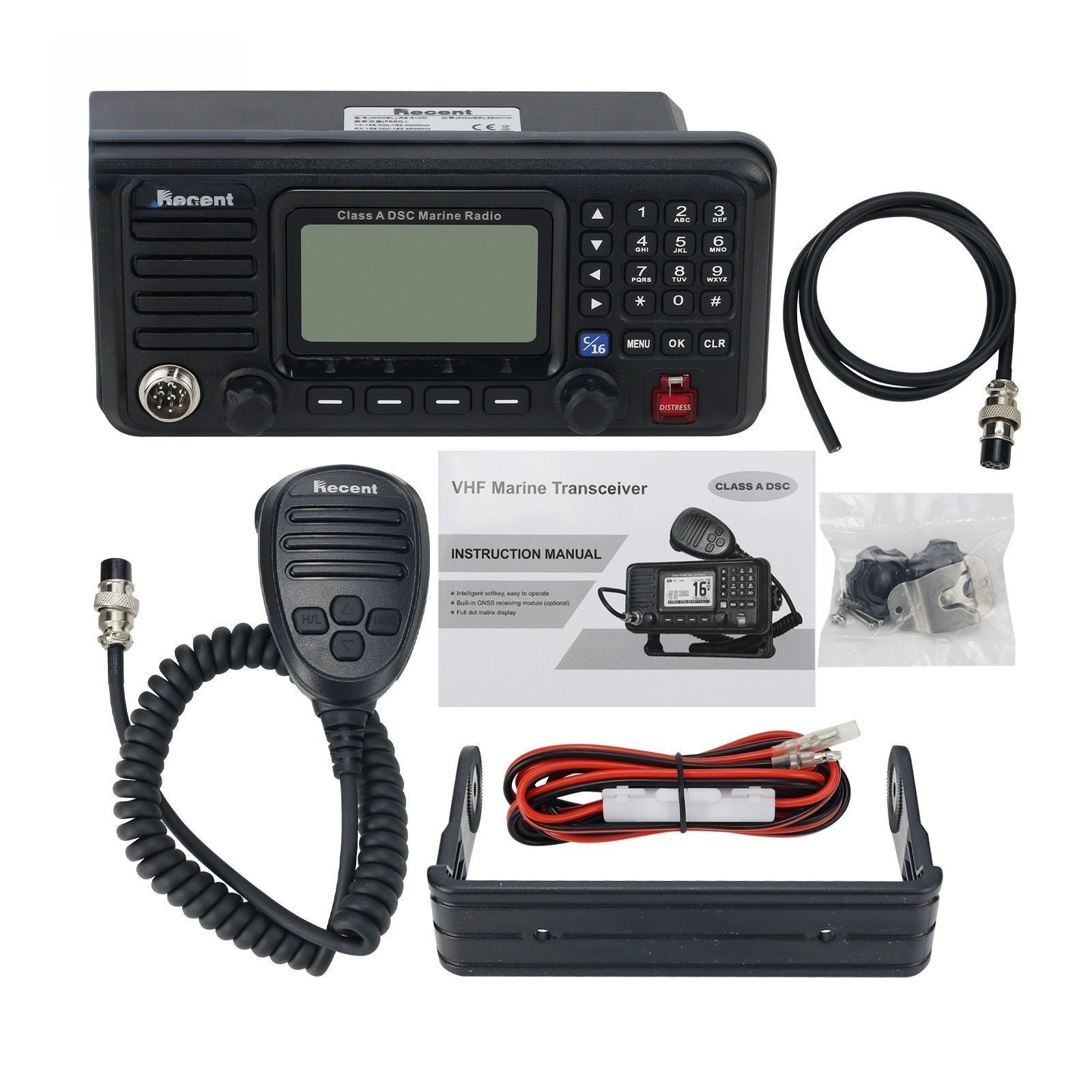 Recent RS-510M Class A DSC Marine Radio VHF 25W Ship Boats Transceiver