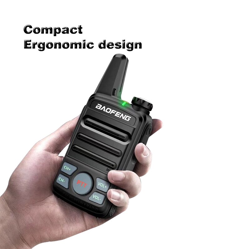 2PCS T99 BAOFENG MINI WALKIE TALKIE UHF Dual PTT Compact small portable ...