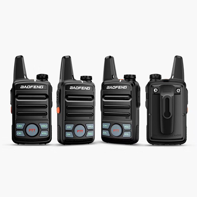 2PCS T99 BAOFENG MINI WALKIE TALKIE UHF Dual PTT Compact small portable ...