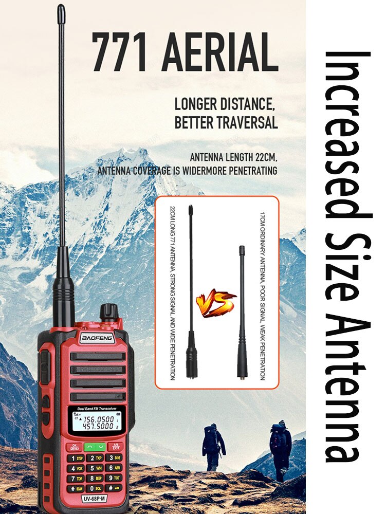 2Pack 10W Tri-Power Baofeng UV-68 PRO MAX V2 IP68 Waterproof Walkie Talkie High Power 711 ...