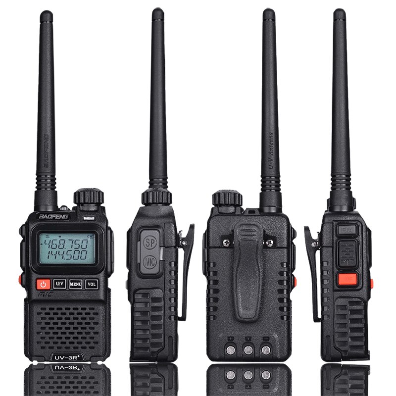 2pcs BaoFeng UV-3R+ Upgrade Ver Mini Walkie Talkie Dual Band Dual ...