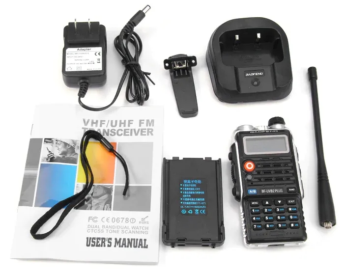 BaoFeng BF-UVB2 Plus Radio Dual Band 4800mah 8W for Hunting Ham Walkie ...