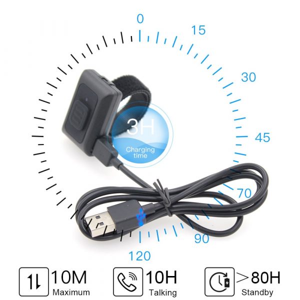 Wireless Hands-free Bluetooth Remote PTT Controller R16 Walkie Talkie ...