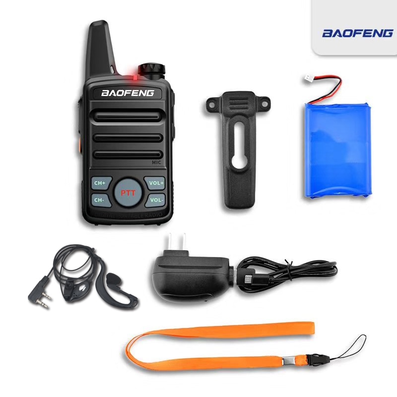 2PCS T99 BAOFENG MINI WALKIE TALKIE UHF Dual PTT Compact small portable ...