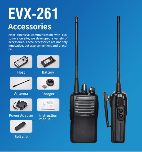 Motorola EVX-261 5W 10KM UHF / VHF Digital DMR Walkie Talkie EVX 261 ...