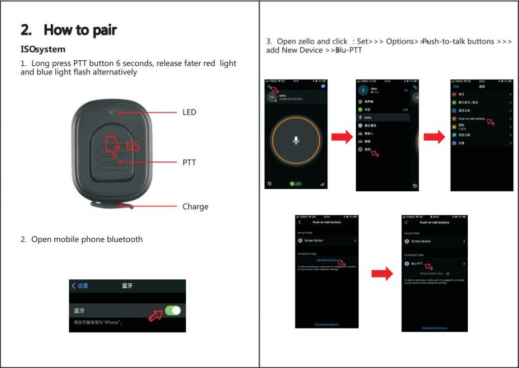 Wireless Finger Remote Control PTT for Phone Android IOS POC Zello Talk ...