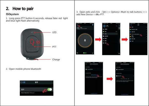 Wireless Finger Remote Control PTT for Phone Android IOS POC Zello Talk ...