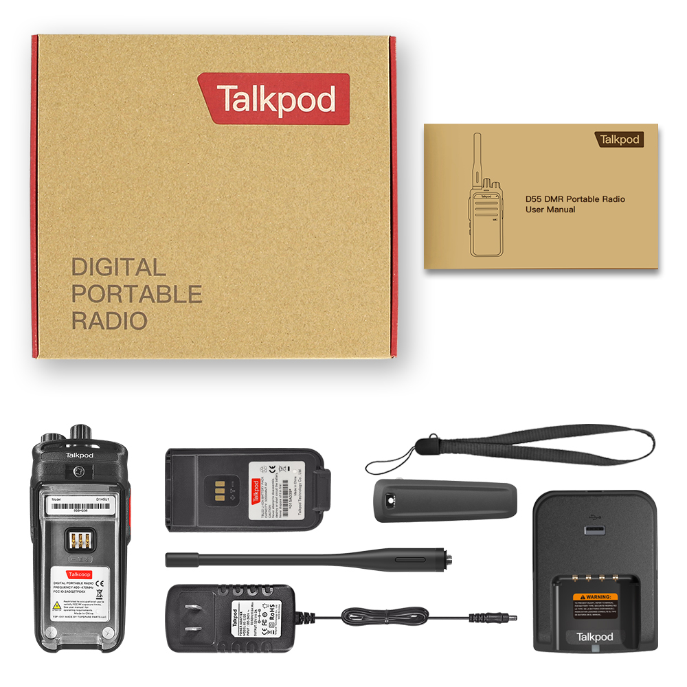 Talkpod D55 DMR Professional UHF Digital Portable Radio With LCD ...
