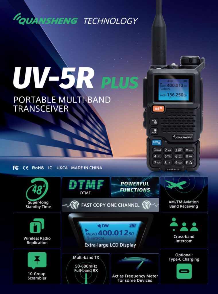 Quansheng UV-5R Plus AM/FM Aviation Band Receiving Multi-band Cross ...