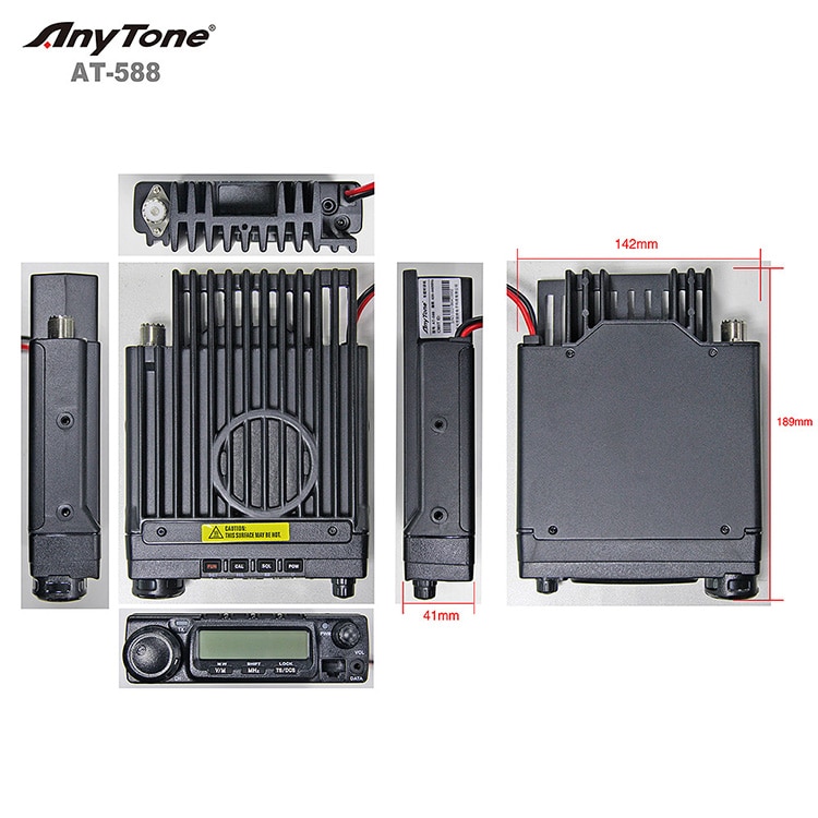 Anytone AT-588 VHF 136-174 Mhz Mobile Transceiver Anytone AT588 Car ...