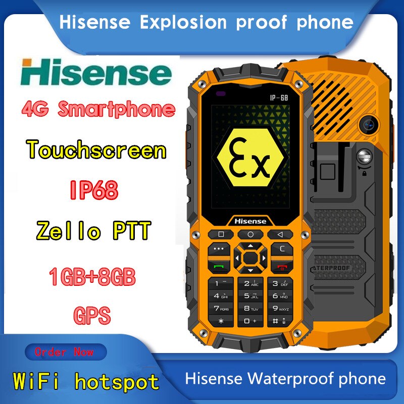 Hisense D11 Pro Zello PTT Smartphone IP68 Waterproof 4G LTE Explosion ...
