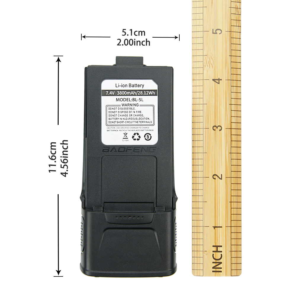 7.4V 3800mAh Replacement Two Way Radio Battery for Baofeng GT-3 GT-3TP GT3 GT3TP GT-3 Mark-II ...