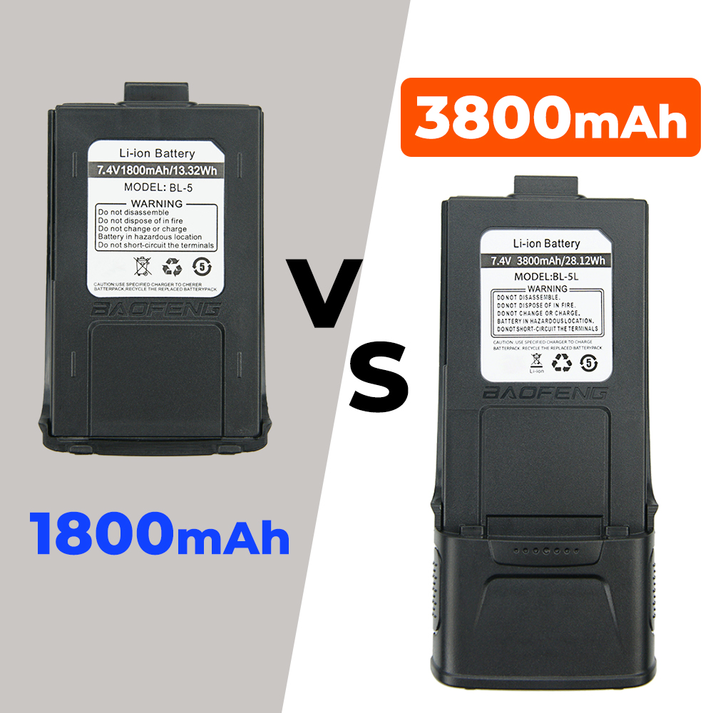 7.4V 3800mAh Replacement Two Way Radio Battery for Baofeng GT-3 GT-3TP GT3 GT3TP GT-3 Mark-II ...