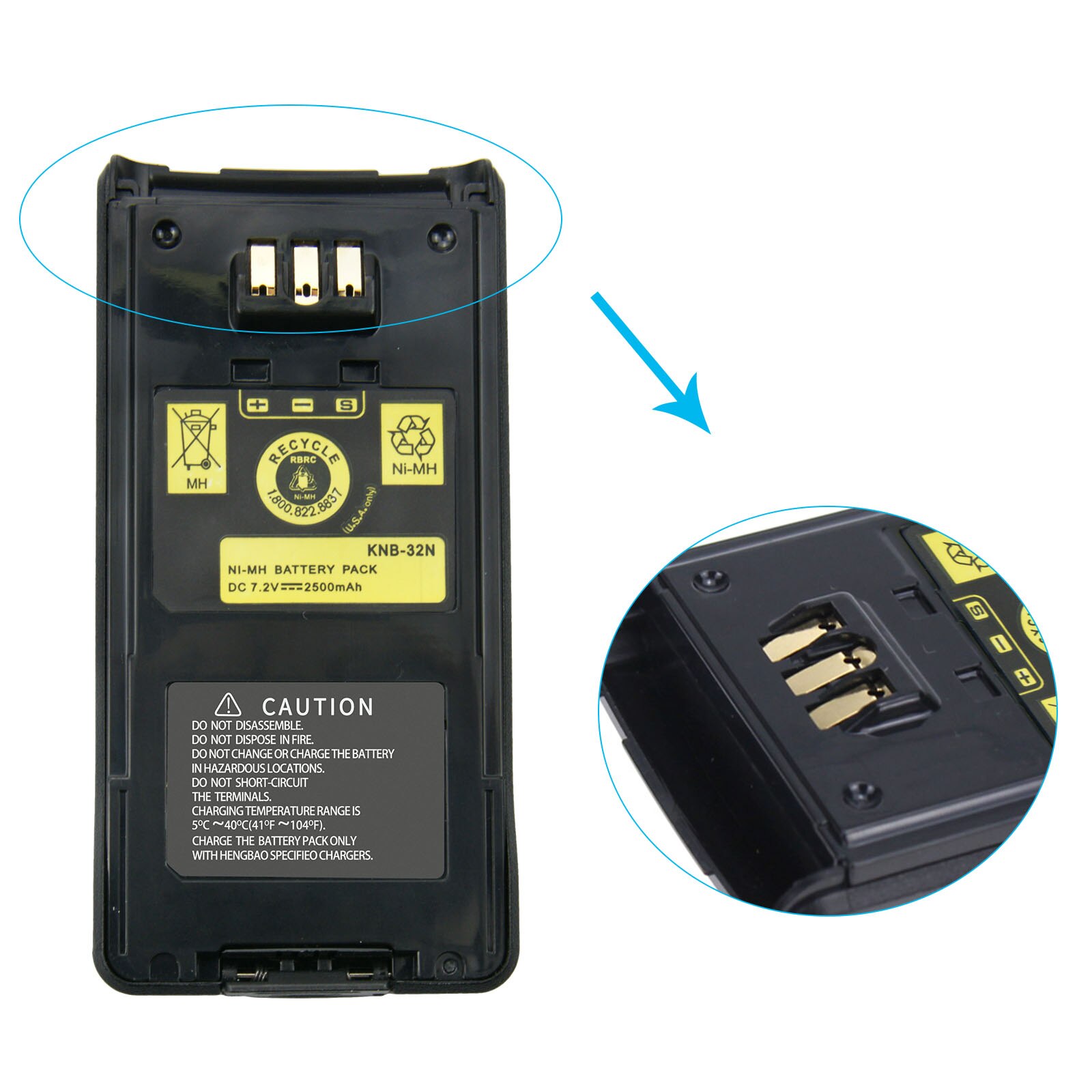 KNB-31A KNB-32N 2500mAh Battery for KENWOOD NX-210 NX-210G NX-410 NX ...