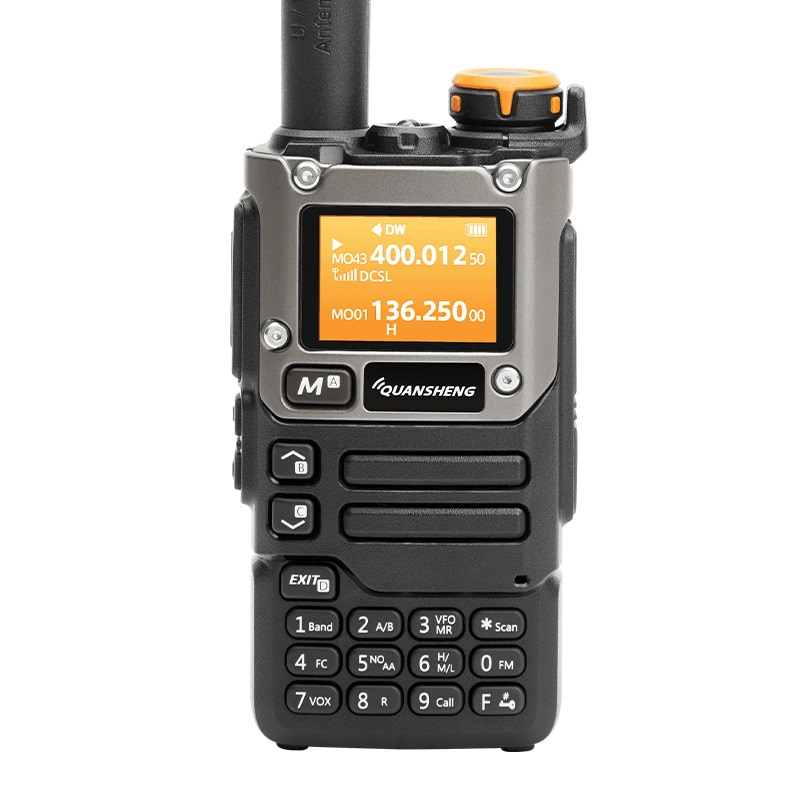 Transparent/Orange/Black Quansheng UV-K6 Walkie Talkie 5W Air Band ...